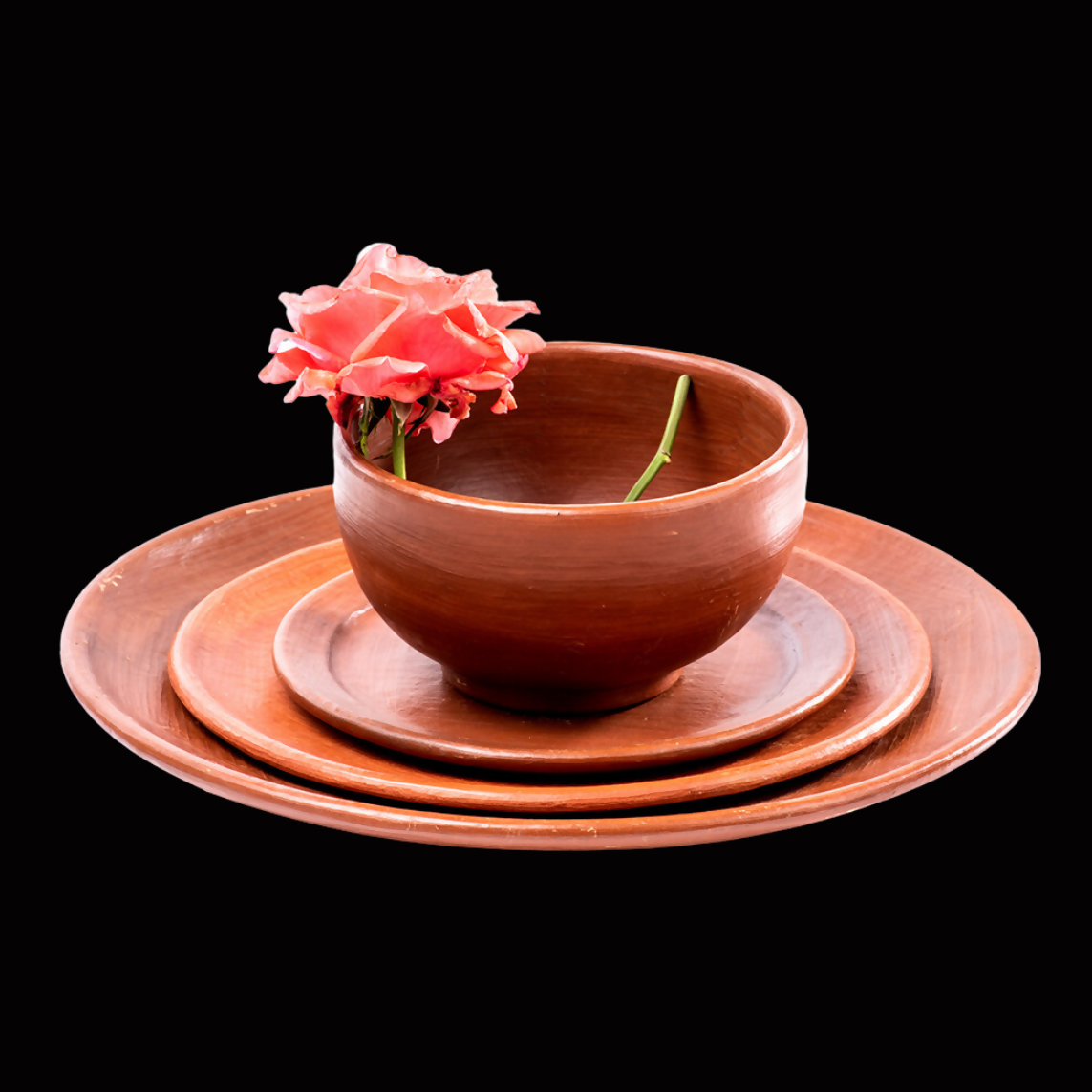 “Flor de Tlapazola” Handmade Red Clay Dinnerware Set. Artisanal. – This ...